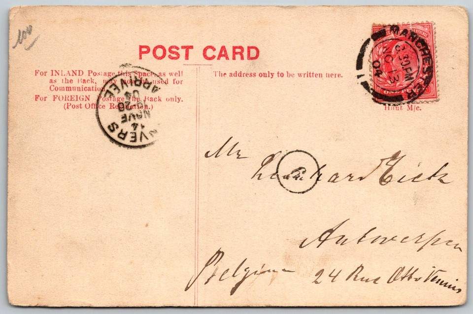 Antique Postcard Midland Railway Hotel Manchester, Uk 1900s | eBay