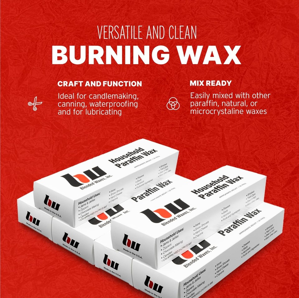 Blended Waxes, Inc. Household Paraffin Wax Blocks for Candle Making ...