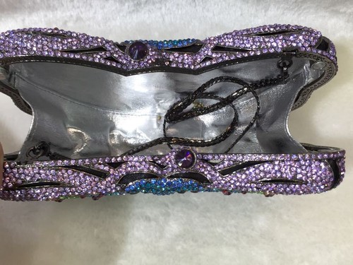 Blue Purple Multi-Color Butterfly Shaped Handmade Austrian Crystal ...