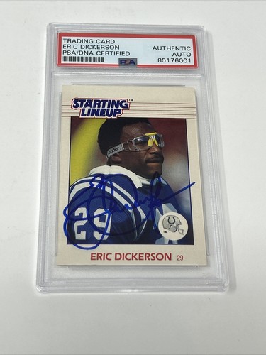 Signed 1988 Kenner Starting Lineup Cards Toys Eric Dickerson PSA DNA ...
