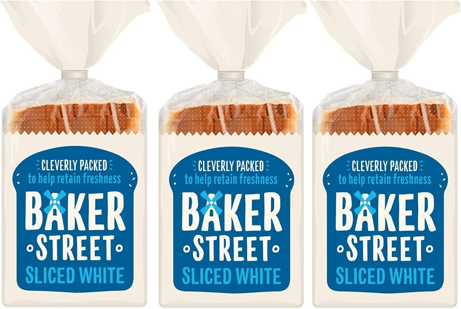 Baker Street White Sliced Bread 550g Pack of 3 | eBay UK