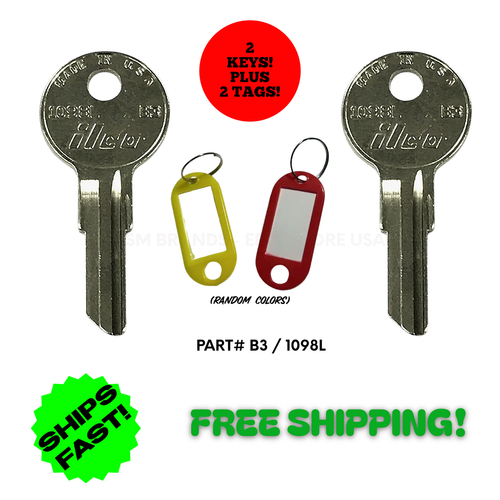 2 New EZ-GO Golf Carts Locks Key Blanks B3 1098L PLUS Write on Tags! | eBay