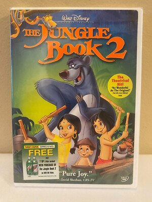 DISNEY FACTORY SEALED The Jungle Book 2 (Rated G) DVD w/ Bonus Features ...