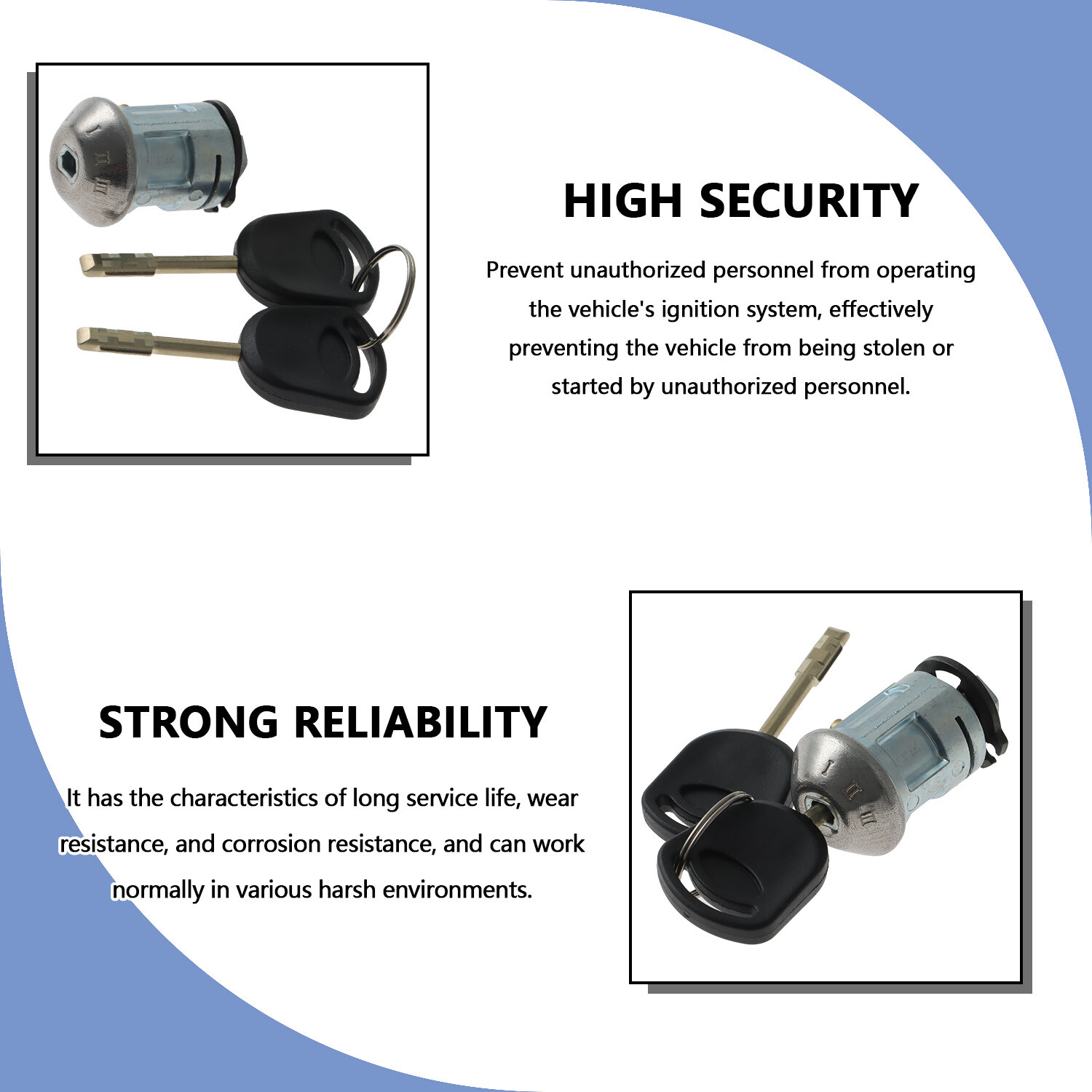 Car Start Lock Cylinder & Two Keys Kit for 2010-2013 Ford Transit ...