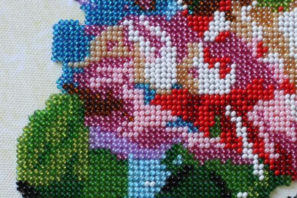 Bead embroidery kit World Map-2 needlework kit Art canvas beadwork ...