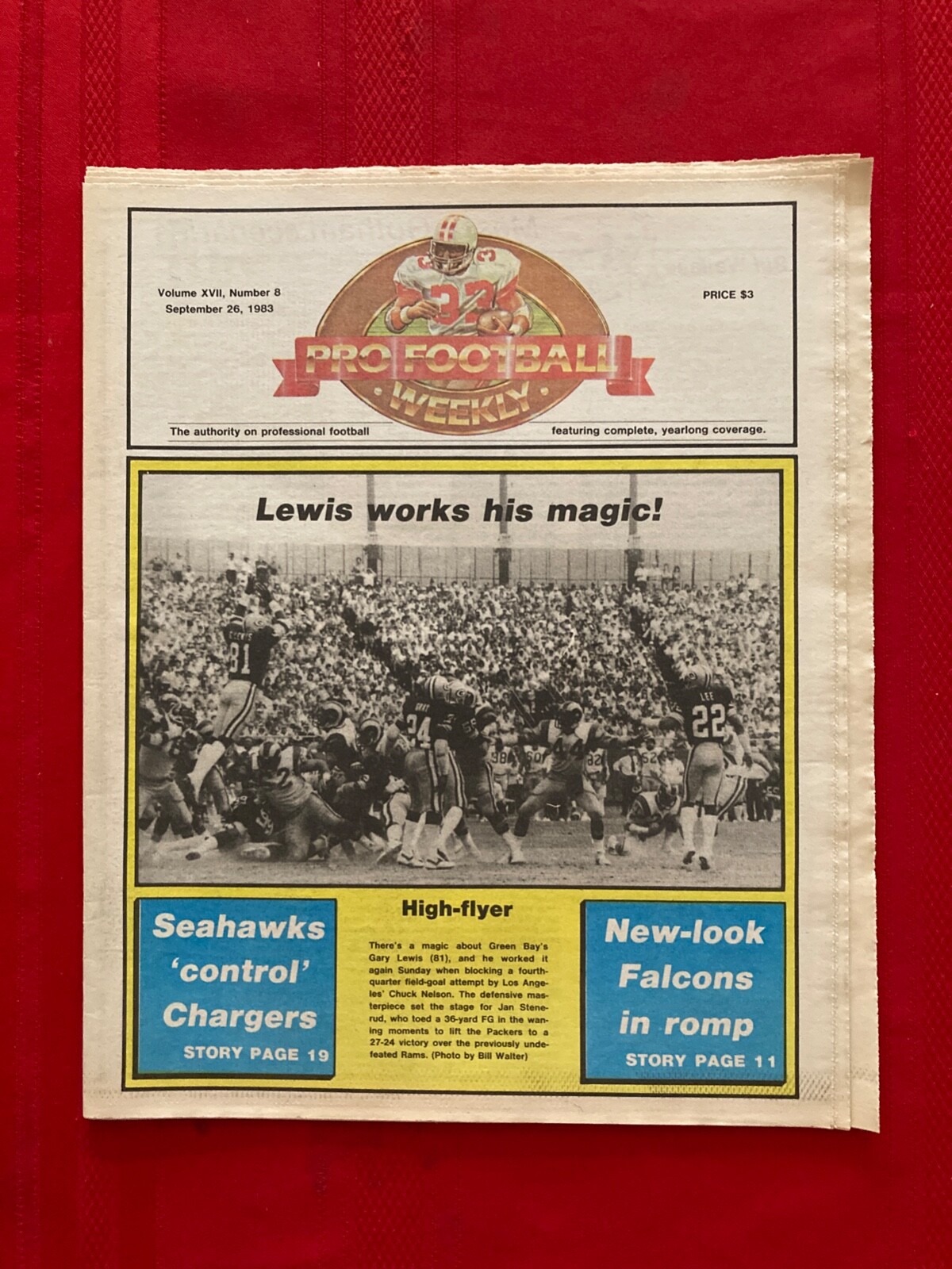 1983-1984 Pro Football Weekly magazine / You pick 'em / No label / NFL ...