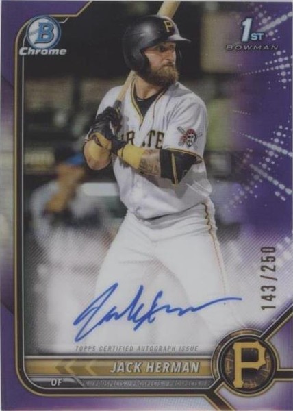 2022 Bowman Chrome - Prospect Autographs Purple Refractor #CPA-JH Jack ...