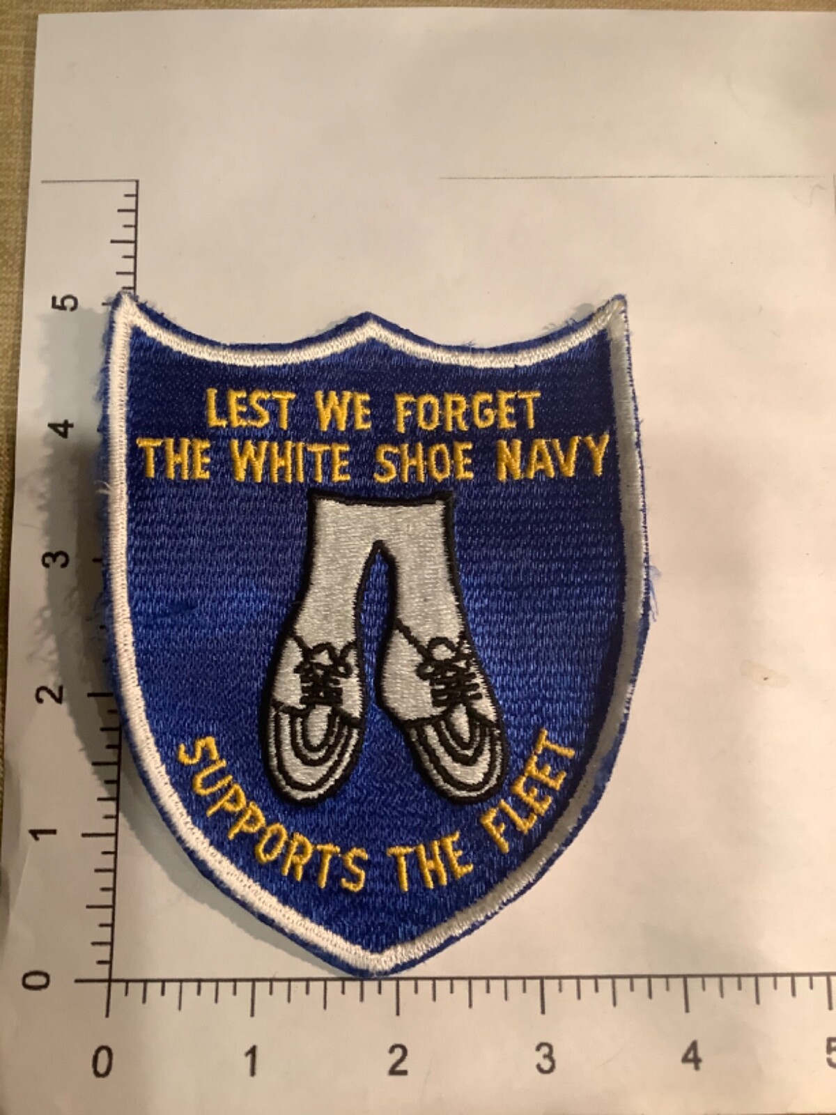 VINTAGE US NAVY THE WHITE SHOE NAVY JACKET PATCH | eBay
