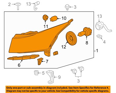 GM OEM 12-16 Cruze Limited Headlamp Components-Headlamp Assy 95291963 ...