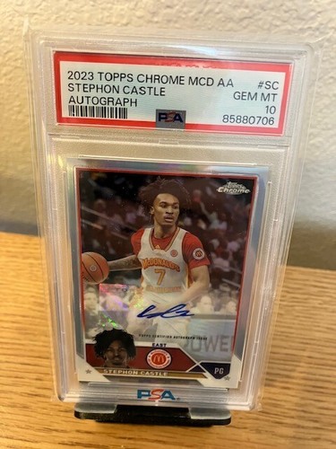 Stephon Castle ROY 2023 Topps Chrome MCD AA Autograph #SC PSA 10 Pop 23 ...