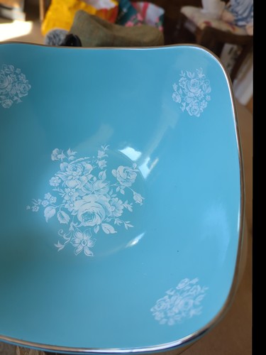 MIDWINTER Rhapsody Turquoise Serving Dish Salad Bowl Stylecraft ...