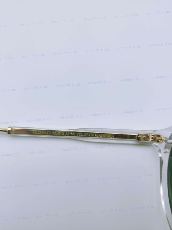 MOSCOT MILTZEN-TT Crystal Gold Frame Green Lenses Sun Glasses 46-22-145 ...