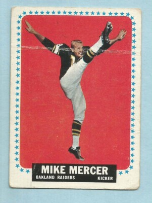 1964 Topps Football Mike Mercer #145 Oakland Raiders Arizona State G-VG ...