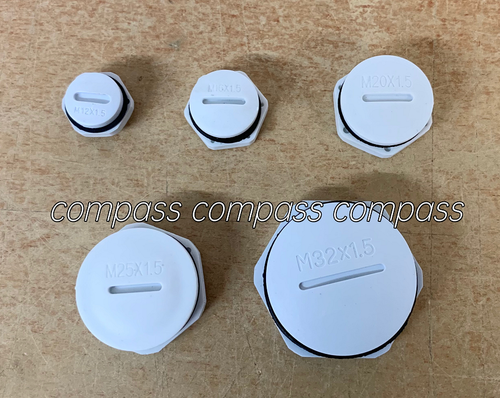IP68 M12 M16 M20 M25 M32 Cap Cable Gland Screw Cover With Nut & Washer ...