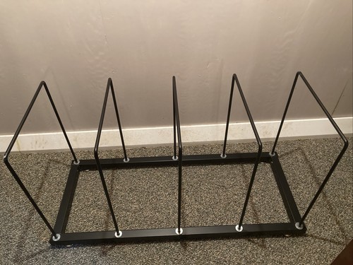 Black Steel Carton Stand Shelf 44 x 18 x 23 Adjustable Feet Storage Art ...