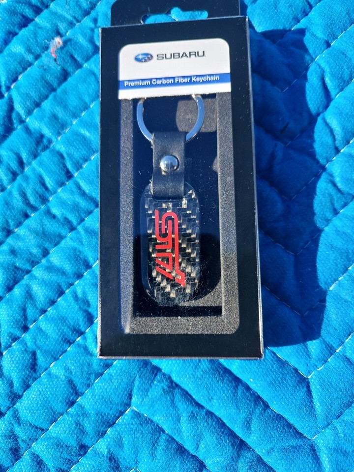 Genuine OEM Subaru STi Keychain Carbon Fiber SOA342L156 | Black