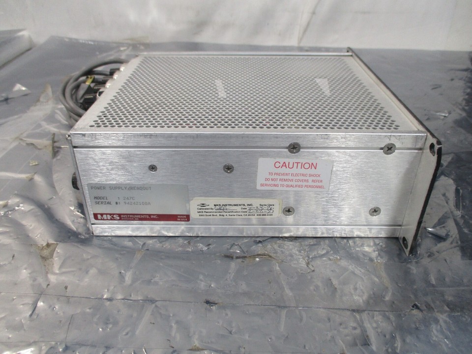 MKS 247C Four Channel Mass Flow Controller Power Supply Readout, 421186 ...