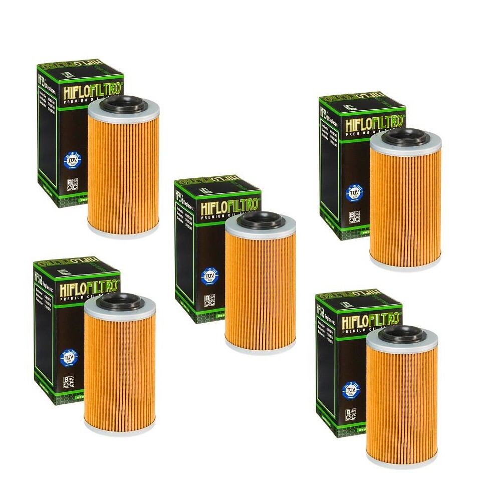 Hiflofiltro HF556 Oil Filter 5 Pack John Deere Trail Buck 650 Auto 2005 ...