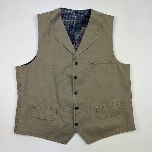 Patrick James Vest Mens Large Beige KS91W Rose Wash West Coast Classic ...