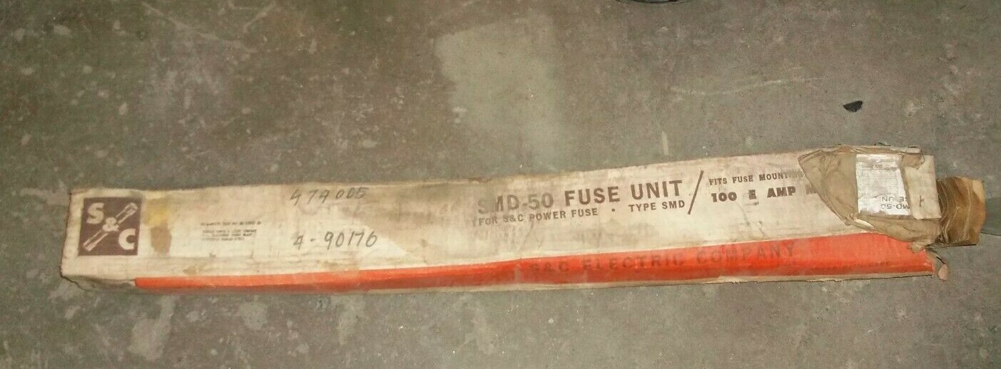 S&C SMD-50 POWER FUSE UNIT 153-1 5E 100E AMP 34.5KV 474005 (R1) | eBay