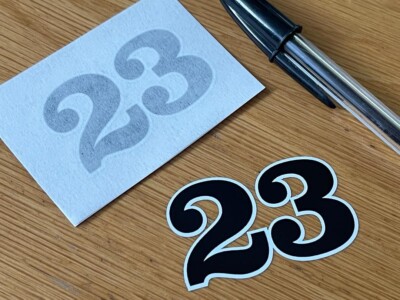 Retro Race Number 23 (Very Small Pair) - UK SELLER | eBay UK