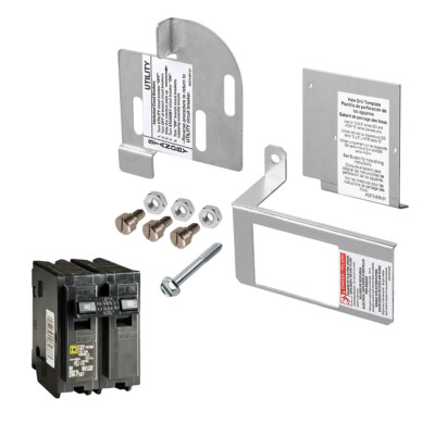 Square D Homeline 30 Amp 2-Pole Breaker w/ 150-225 Amp Generator ...