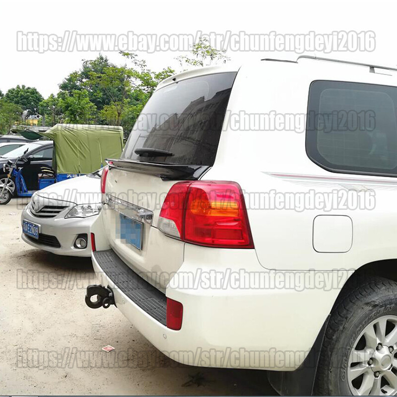 For Land Cruiser LC200 2016-2021 Glossy Black Car Rear Trunk Spoiler ...