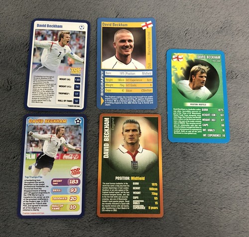 Top Trumps David Beckham Cards X5 Sporting Heroes Card England Man Utd ...