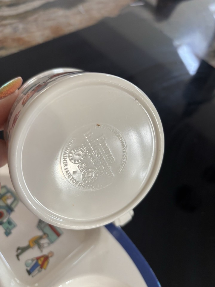 Emma Bridgewater Melamine Men At Work Divided Plate And Cup | eBay UK