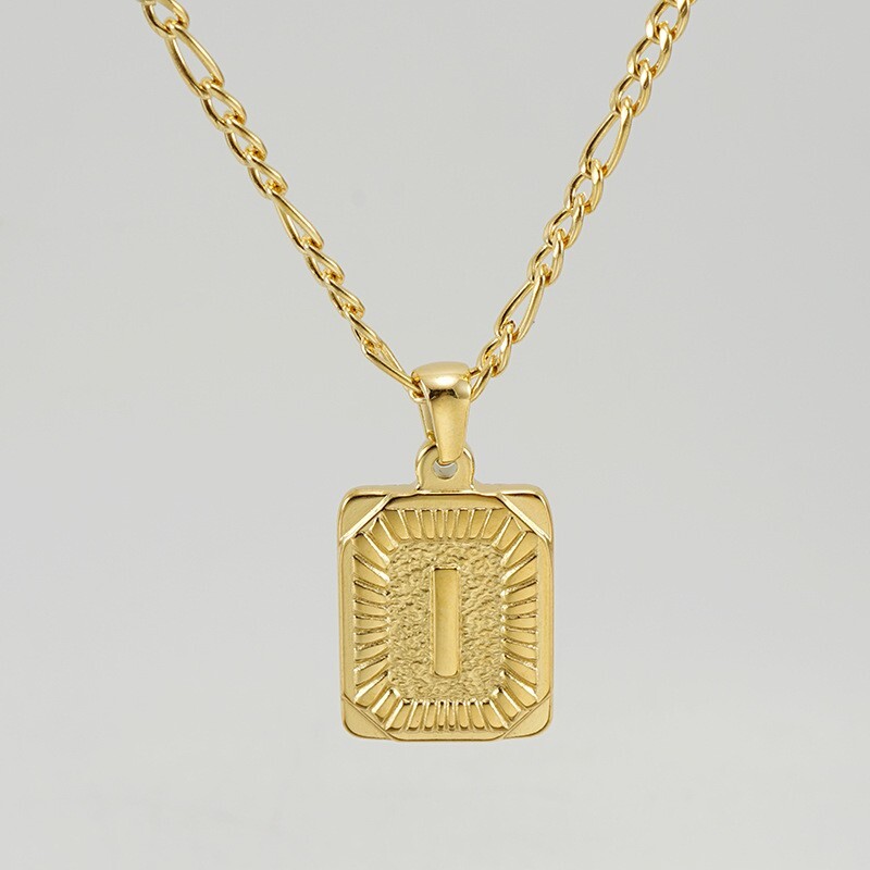 Gold Plated Initial Letter A-Z Pendant Necklace Choker Jewelry 18 ...