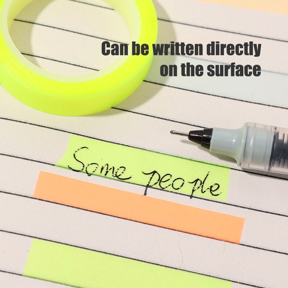 Transparent Highlighter Sticker 5 Rolls Label Stickers Stationery | eBay