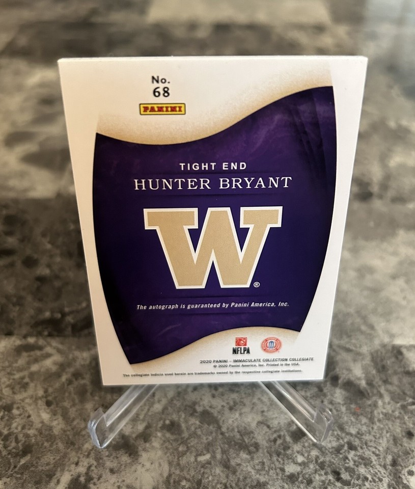 2020 Immaculate Collection Collegiate Red #68 Hunter Bryant Autograph ...