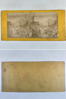 Le chat botté and the villagers, d ' after an illustration, vintage ...