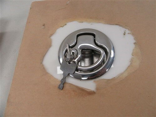 CABIN DOOR LOCKING ACRYLIC 14" W X 26 3/8' L PAIR (2) WHITE MARINE BOAT ...