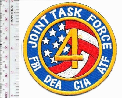 FBI CIA DEA ATF Washington DC Drug Joint Task Force 4 Patch vel hooks ...
