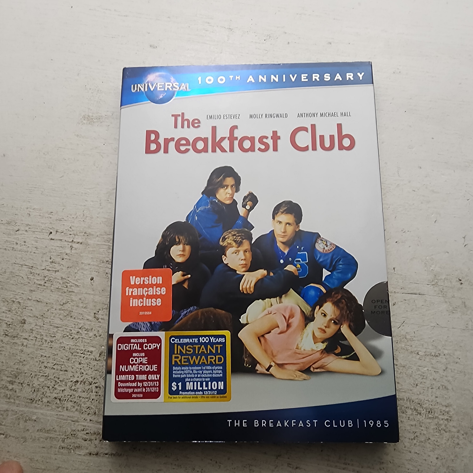 The Breakfast Club (DVD, 2012, Canadian Universal 100th Anniversary ...