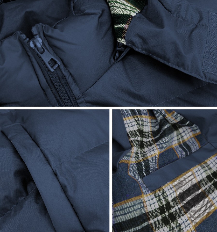 Men's Heavyweight Removable Hood Insulated Lined Quilted Puffer Zip Up ...