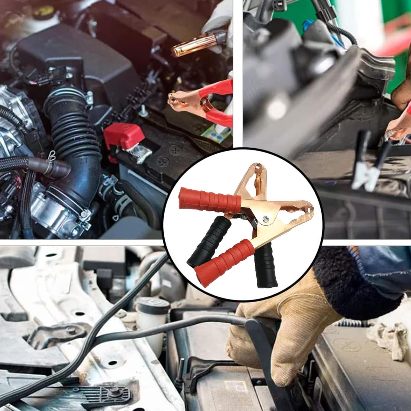 Crocodile Clips Alligator Clamps Electrical Cable Terminal Car Battery ...