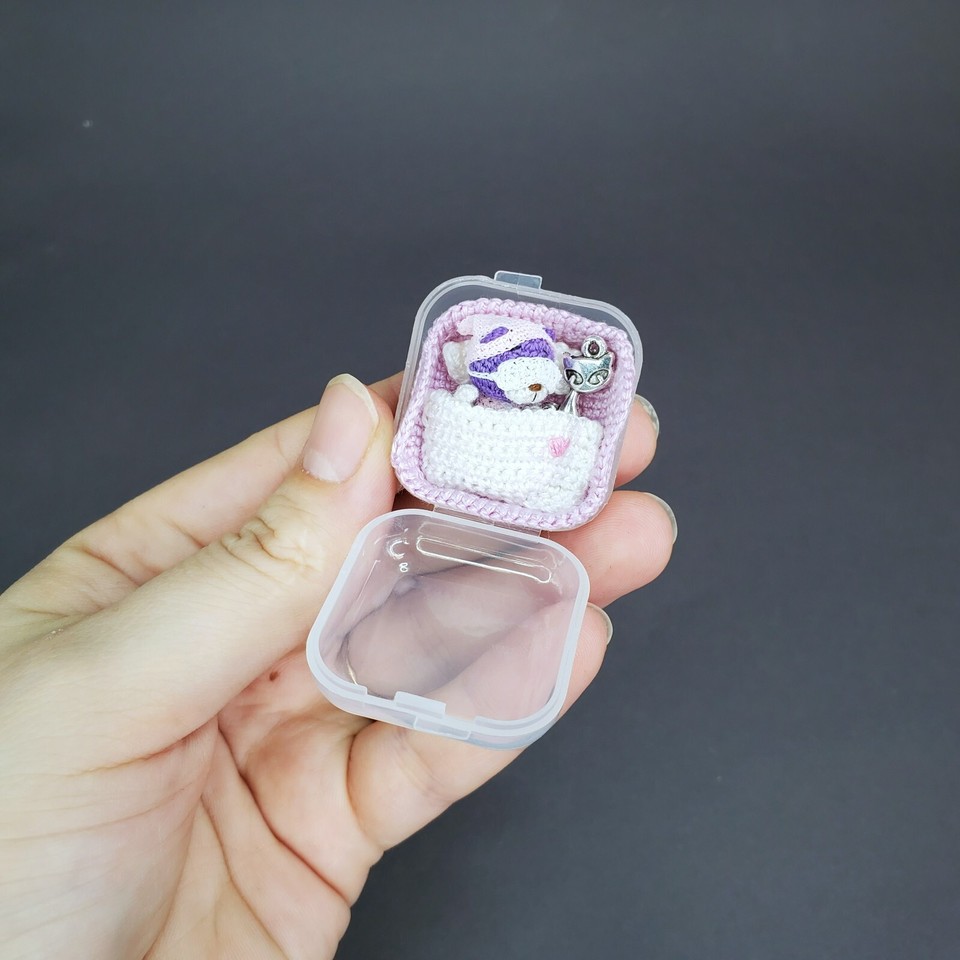 Custom extremely micro Bear with accessories. Dollhouse miniature ...