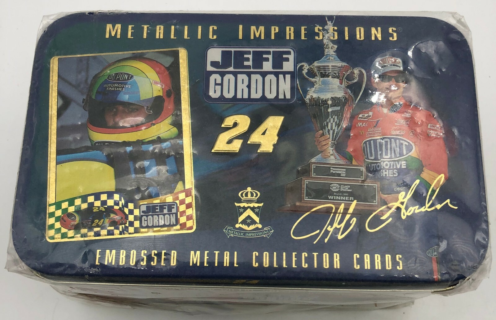 Jeff Gordon 24 Metallic Impressions Metal Collector Cards Set Embossed ...