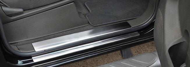 suits DACIA Textured Brushed ALLOY Door Sill Step Guard Protectors (03 ...