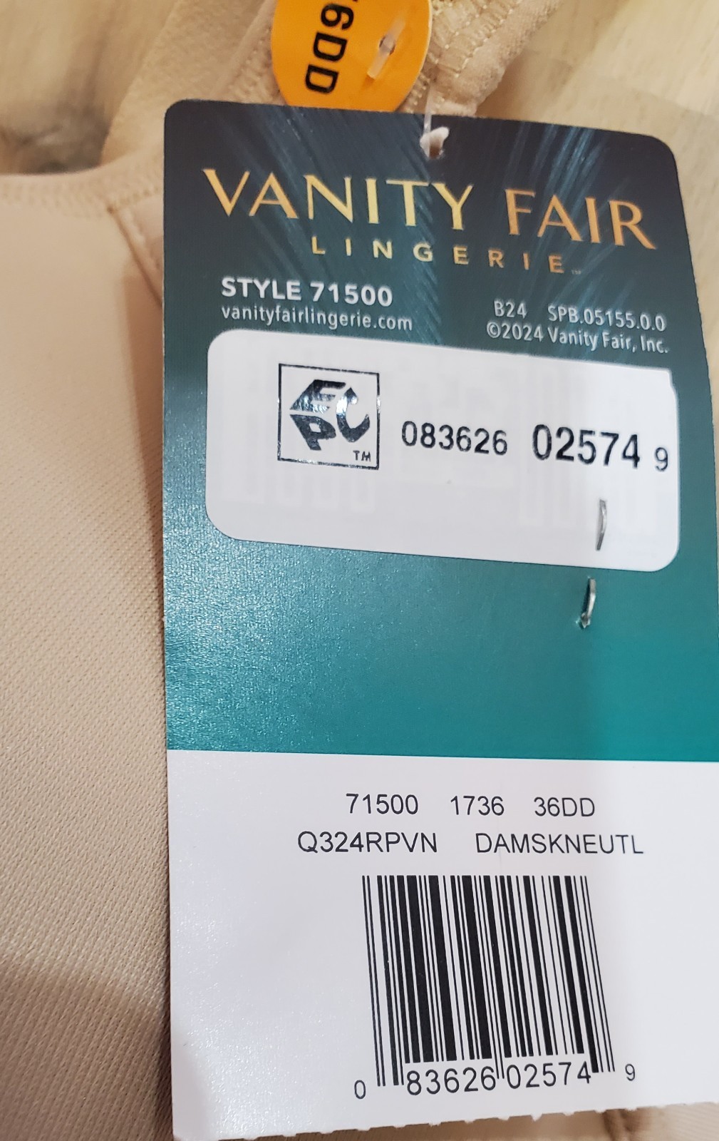 Vanity Fair Full-Figure Wireless Sports Bra 71500 - Damask Neutral ...