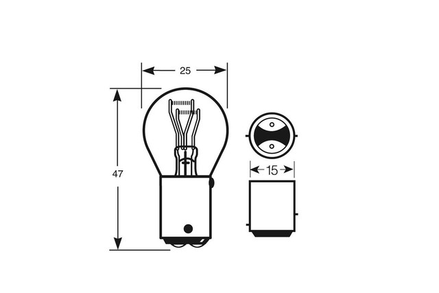 10 X Ring P21/5w 12v 21/5w Rear Brake Light Tail Lamp Bulb RB380 for ...
