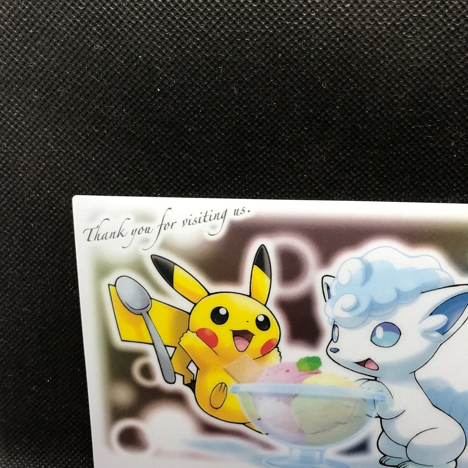Pikachu Vulpix Pokemon Center Limited Edition Clear Card 2016 Nintendo ...