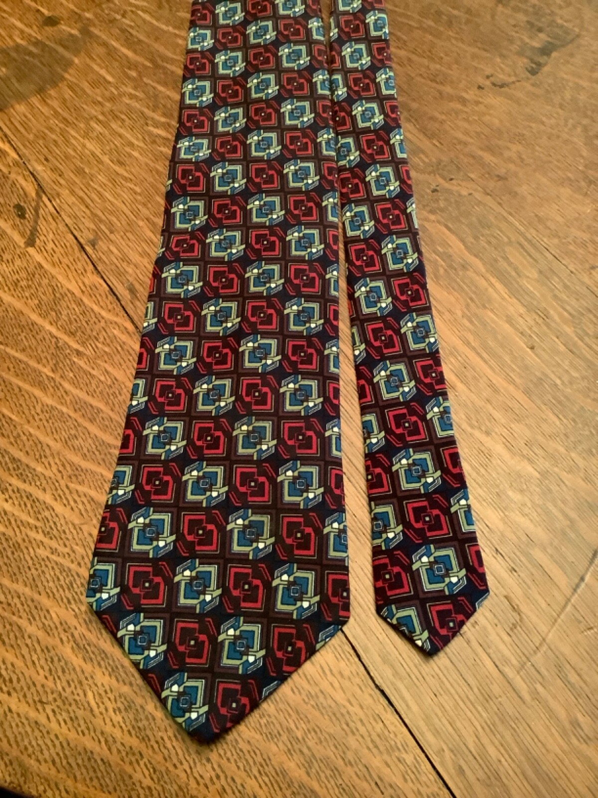 Vtg Frank Lloyd Wright Necktie "Texture Block, 1923" … - Gem