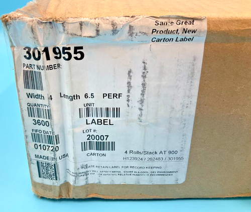 Honeywell Intermec Duratherm II Thermal Labels - 900 per roll 4 pack ...