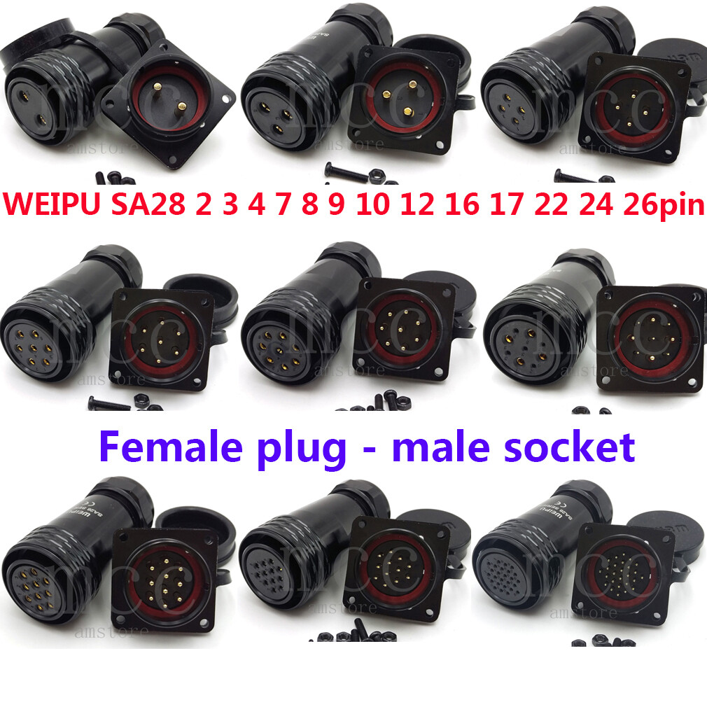 WEIPU SA28 2-26pin panel mount waterproof Aviation connector,power ...
