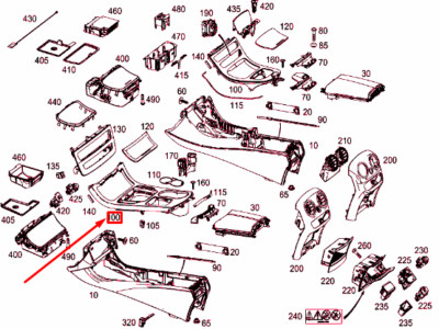 NEW MERCEDES-BENZ E-CLASS W213 CENTER CONSOLE TRIM PANEL A2386801503 ...