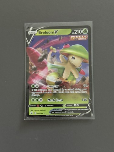 Breloom V 006/264, NM/Mint, Fusion Strike, SWSH, Pack Fresh, Pokemon ...