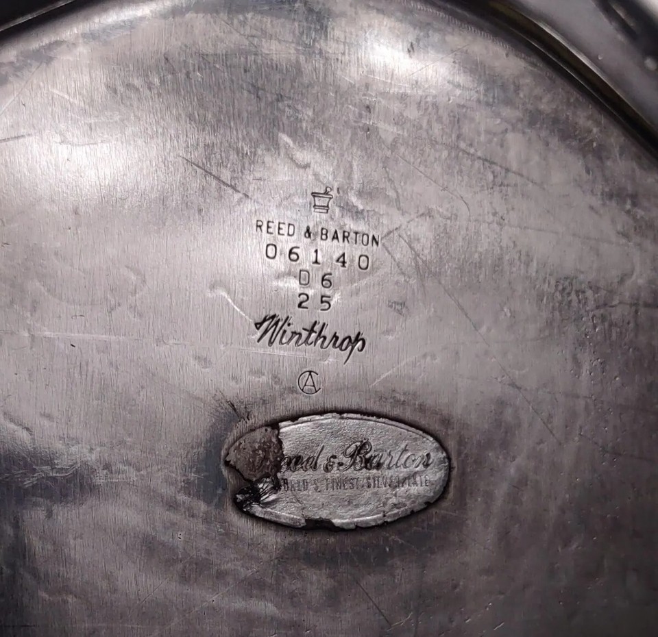 Reed And Barton Winthrop Silver Plate Butler Tray Model 06140 | eBay